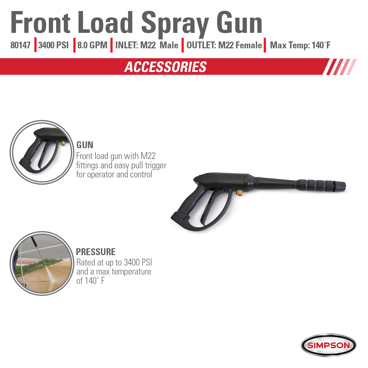 Replacement Spray Gun 80147|Simpson