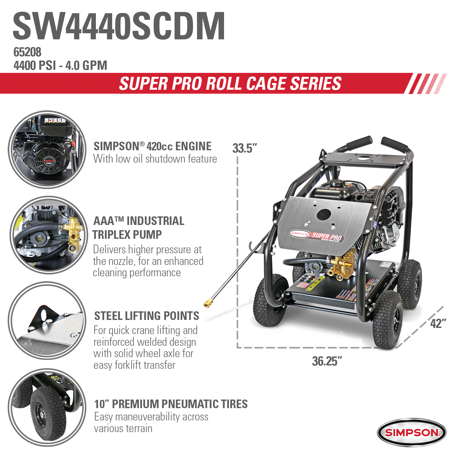SuperPro Roll-Cage SW4440SCDM|Simpson
