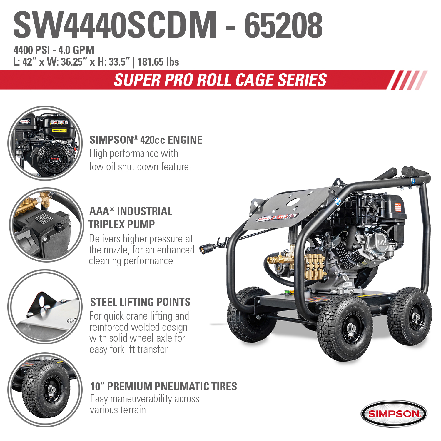 SuperPro Roll-Cage SW4440SCDM|Simpson